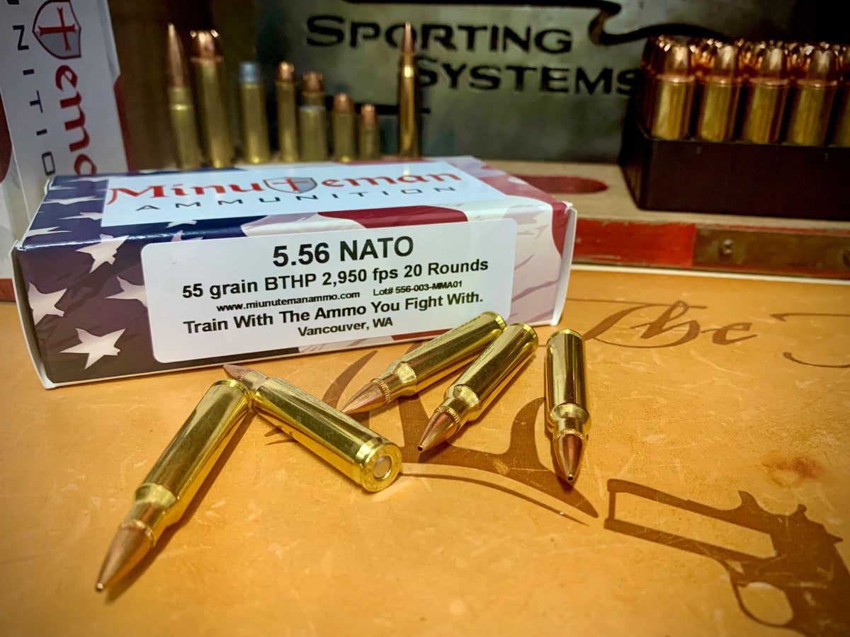 5.56 NATO 55 grain BTHP-M @2,950 fps – Minuteman